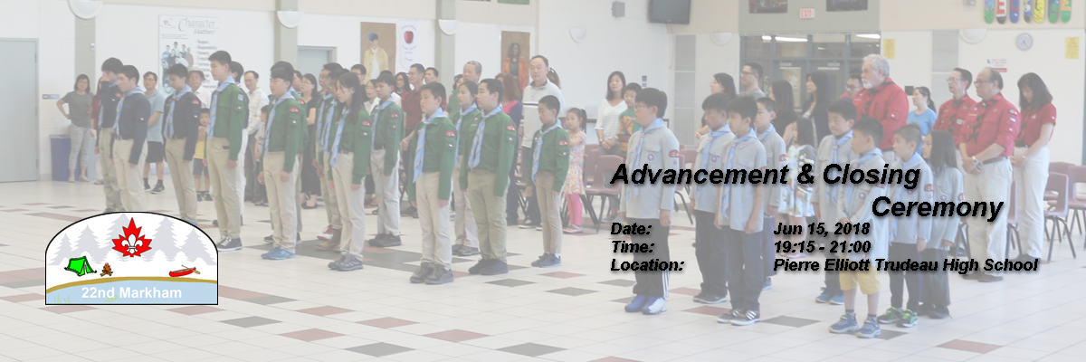 22nd Markham Scout, York Headwaters Area, Shining Waters Council